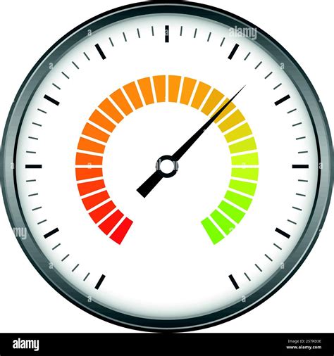 Level Indicator Gauge Round Dashboard Measure Indicator Isolated On