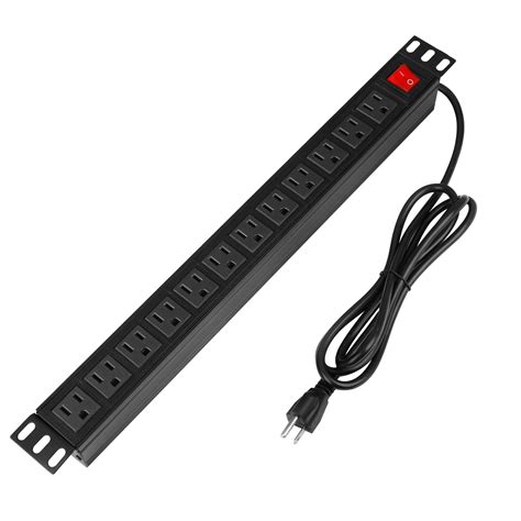 Btu Power Strip Surge Protector Rack Mount Pdu 12 Right Angle Outlets