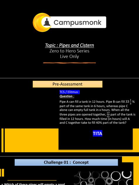 Pipes And Cistern Live Class Sheet Updated Pdf Hydraulic