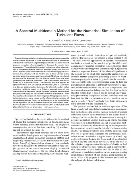 pdf a spectral multidomain method for the numerical simulation of