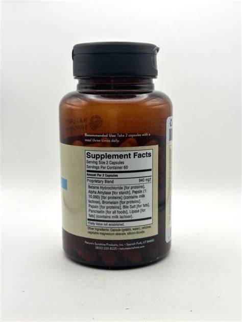 Nature's Sunshine - Food Enzymes - 120 Capsules - G&W Herbs