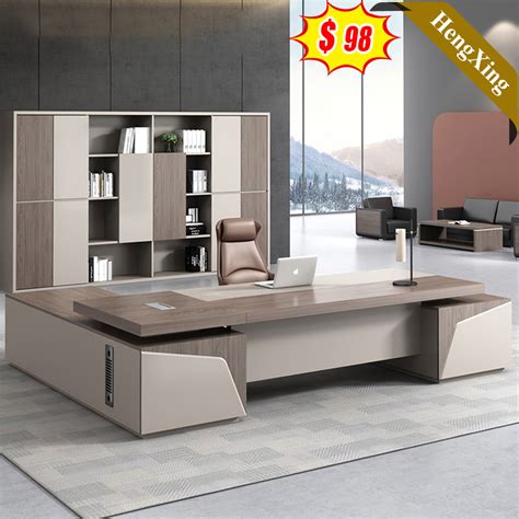 Custom Modern Wood Office Table Furniture Modular L Shaped CEO