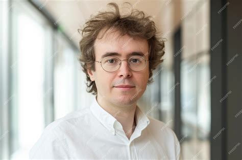 Premium Photo A Man With Glasses And A White Shirt Generative Ai
