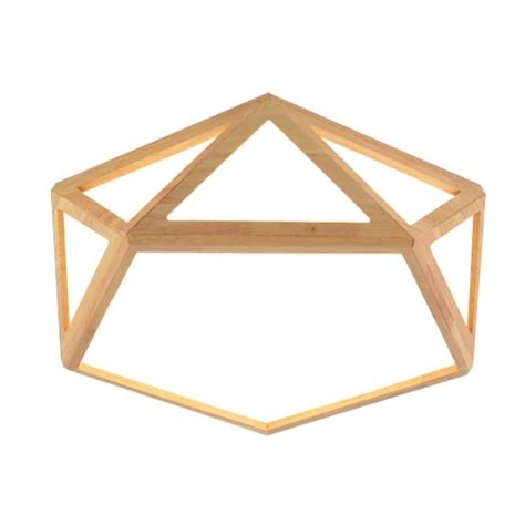 Ceiling Light Wood Pentagon With Side Diffuser Furniture And Home Living Lighting And Fans