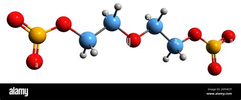 3d Image Of Diethylene Glycol Dinitrate Skeletal Formula Molecular Chemical Structure Of