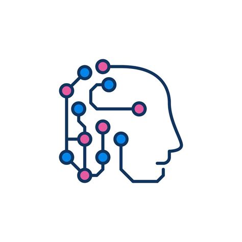 Robot Head With Circuits Vector Ai Concept Colored Icon 22821388 Vector