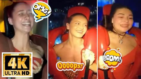 Slingshot Ride Girl On Amusement Park 🍼 Milk Fruit 🔥 Part 74