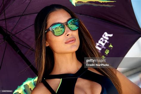 Umbrella Girls Of Monster Energy During Race Day Of The Gran Premio