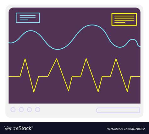 Vital Sign Monitoring Icon Electronic Display Vector Image