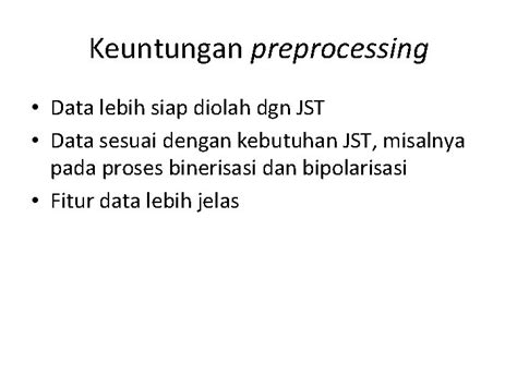 Preprocessing Dan Features Extraction Pengertian Preprocessing Adalah