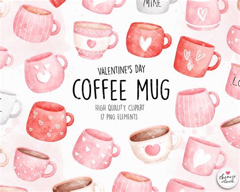 Valentines Day Coffee Mug Clipart Love Mug Clipart Cup Of Tea