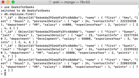 Mongodb Lt Operator Geeksforgeeks