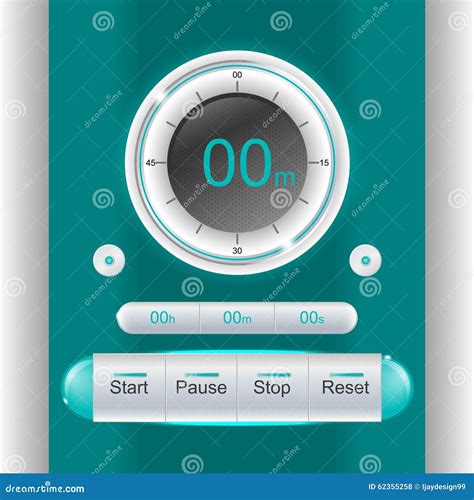 Digital Timer Stock Vector Illustration Of Second Meter 62355258