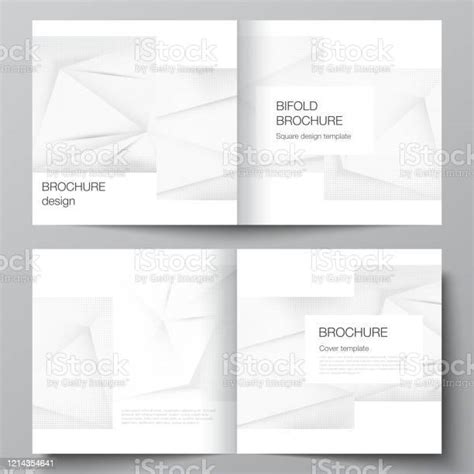 Tata Letak Vektor Dari Dua Templat Sampul Untuk Brosur Bifold Desain