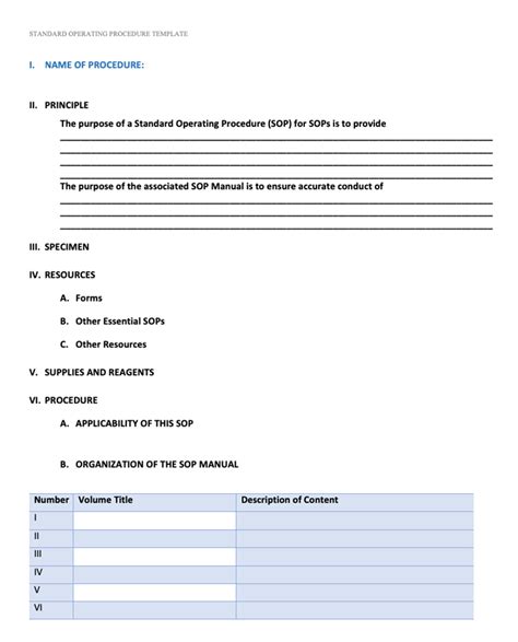 20 Best Free Microsoft Word Standard Operating Procedure Sop Templates