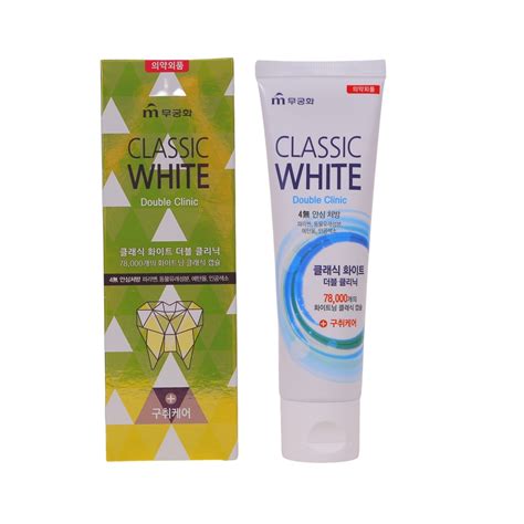 Зубная паста Classic White отбеливающая двойного действия с ...