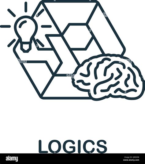 Logics Icon Line Simple Science Icon For Templates Web Design And Infographics Stock Vector