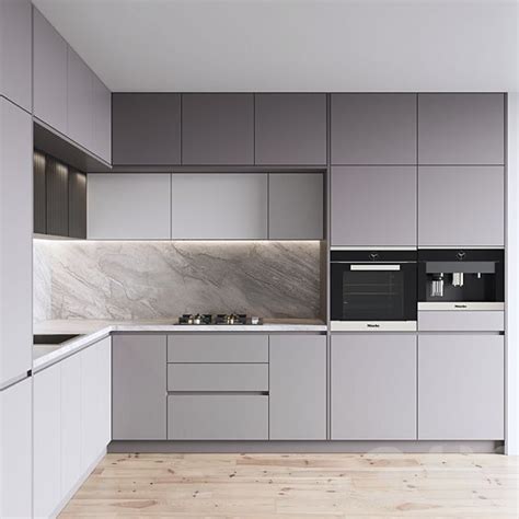 Серая кухня в два яруса в Киеве | Arredamento sala e cucina, Cucina ...