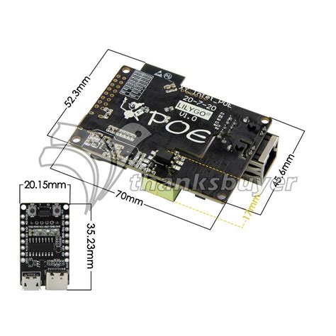 Lilygo Ttgo T Internet Poe Esp32 Ethernet Adapter Downloader Expansion