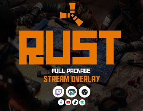 rust orange complate animated twitch package rust big stream pack