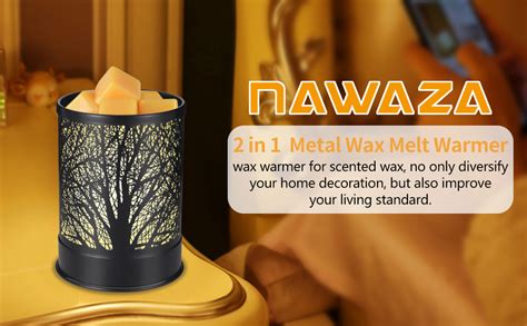 Nawaza Metal Wax Melts Warmer 2 In 1 Electric Fragrance
