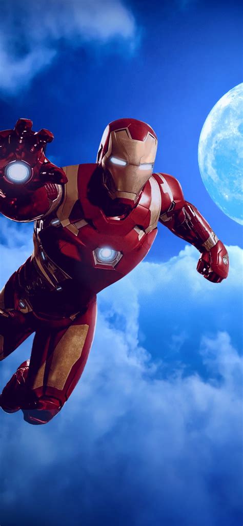 Avengers Age Of Ultron Iron Man Flight Clouds Lg V Iphone Wallpapers