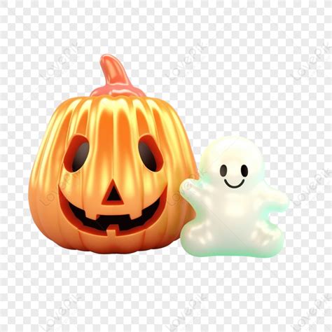 3d 그림 귀여운 유령과 사탕으로 가득 찬 호박개념미술 Png 일러스트 무료 다운로드 Lovepik