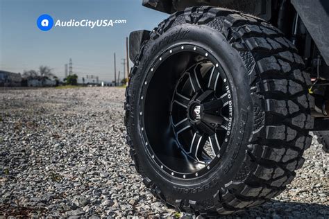 20″ Red Dirt Road Wheels Rd01 Black Machined Rims For 2017 Jeep Wrangler Jk