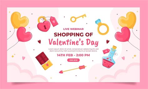Free Vector Webinar Template For Valentines Day Celebration