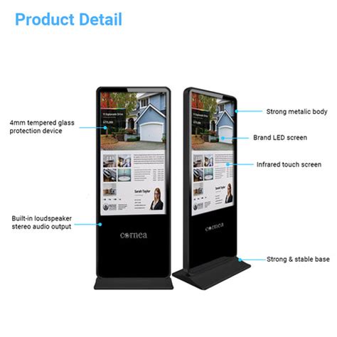 Corneas 32 Inch Touch Digital Standee Advertising Display Cornea