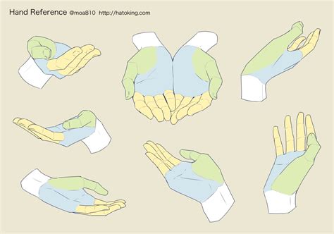 お知らせ】トレスokな手のイラスト資料集に「掬う」「手刀」を追加しました。 H」moaのイラスト