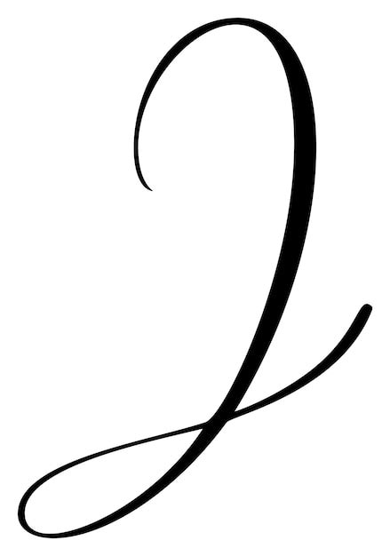 Premium Vector Vector Calligraphy Hand Drawn Letter J Drop Cap Script