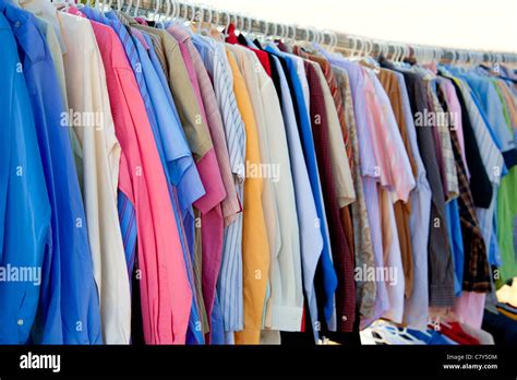 clothes in market Stock Photo - Alamy