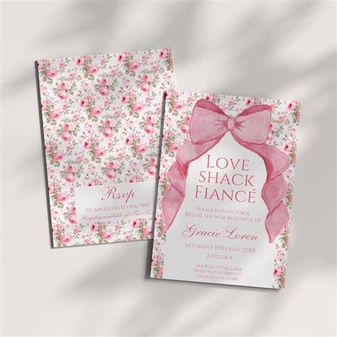 Invitations Template Love Shack Fancy Theme Etsy