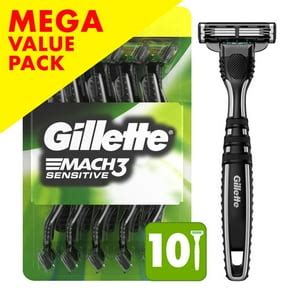 Gillette Disposable Razor Sensor 3 Sensitive Men 2 Blade 4 Count
