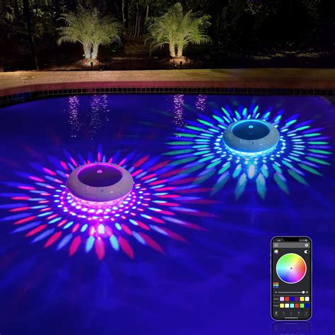 Lenone Floating Pool Lights With App 65 Inch Dynamic Rgb Color