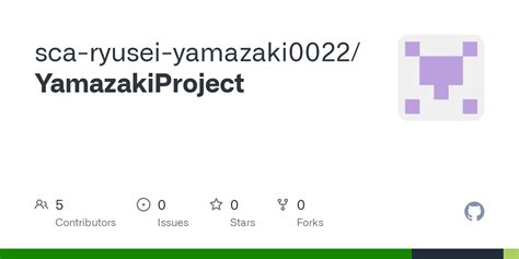 Github Sca Ryusei Yamazaki Yamazakiproject