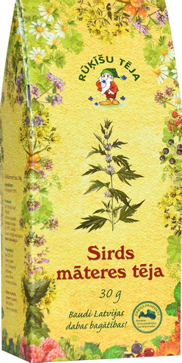 Sirds Māteres Tēja Beramās Monotējas Tējas Produkcija Rūķīšu Tēja