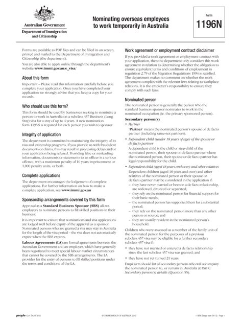 482 Visa Application Form Pdf Fill Out And Sign Online Dochub