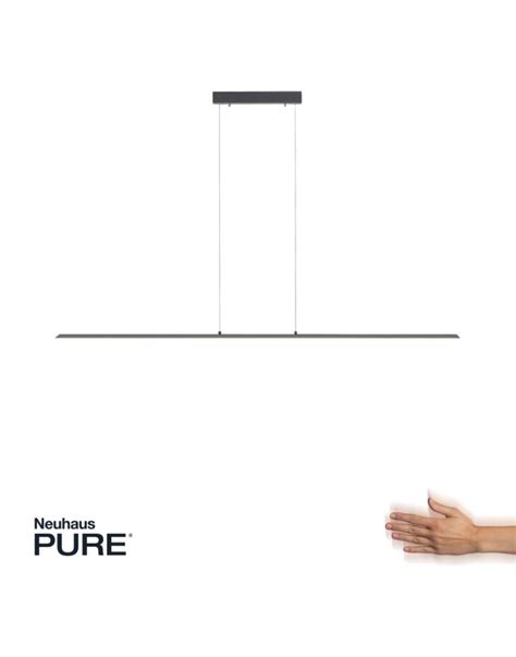 Paul Neuhaus Pure Lite Led Pendelleuchte Silber 160x6x120cm Cct Dimmbar