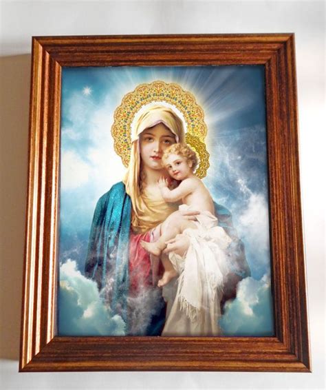Virgen María con Niño Jesús Arte Católico Arte Religioso Impresión