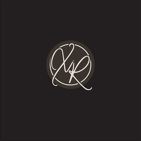 Initials Xr Logo Monogram With Simple Circle Line Style 28106146 Vector