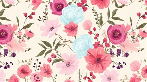 Premium Photo Pink And Blue Flowers With A Touch Of Pink