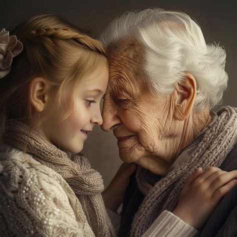 Special Bond Between Different Generations Premium Ai Generated Image