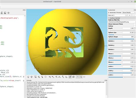 D Part Design With Inkscape And OpenScad Combining Intersect With Surface