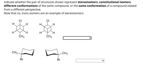 solved indicate whether the pair of structures shown