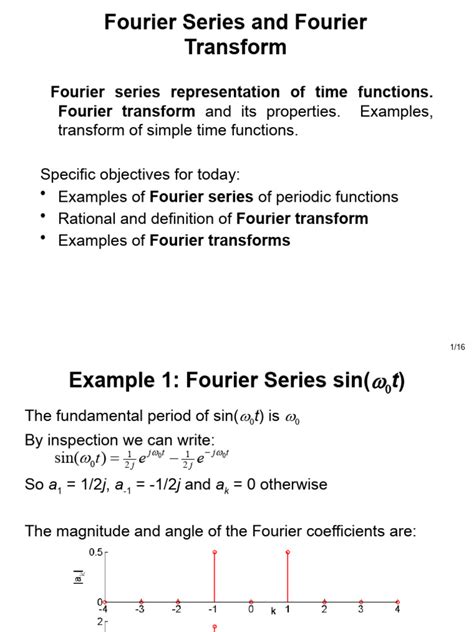 Fourier Transform Intro Pdf Fourier Transform Fourier Series