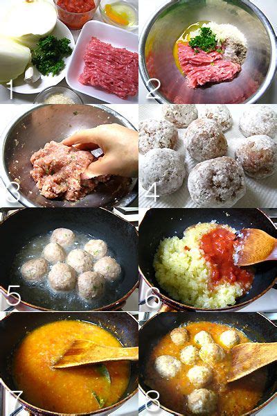 アルボンディガス（スペイン風肉だんご）：スペイン料理簡単レシピ集 レシピ スペイン料理 食べ物のアイデア
