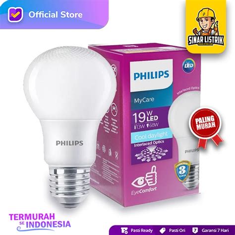 Philips Led W Watt Lampu Putih Filip Cooldaytlight Watt