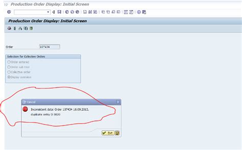 Solved While Trying To Open The Order In Co03 Or Co02 It Sap